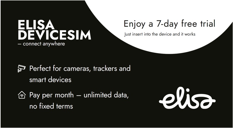 Elisa DeviceSIM Card (6.99 €/month - Unlimited Data) - NITEforce Webshop